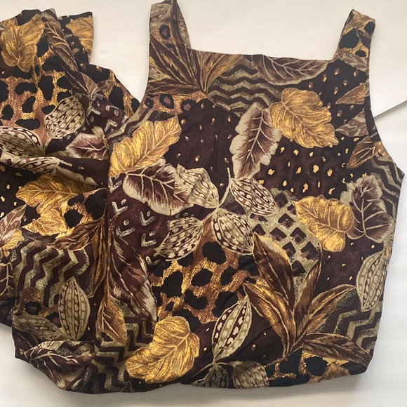 Vintage | Dresses | Vintage 9s Animal Print Jungle Sleeveless Column ...